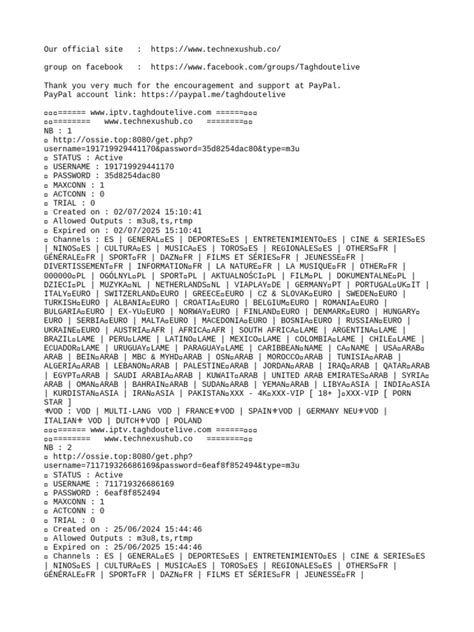 1 Xtream Iptv M3u 19 09 2024 Pdf