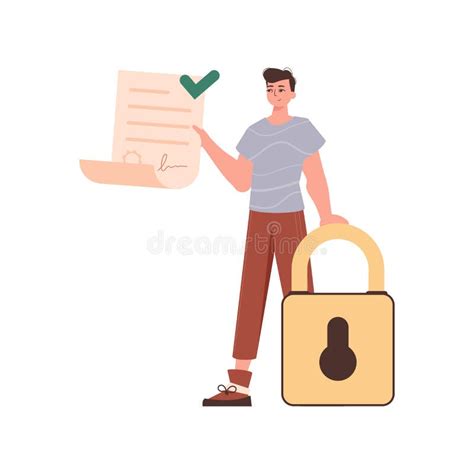 A Man Is Holding A Contract Or Document Data Protection Concept Smart