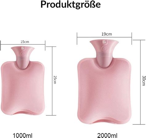 K Nig Design Xxl Hot Water Bottle Soft Plush Cover 2l Bed And Hand