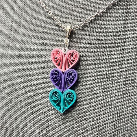 Candy Heart Necklace Etsy