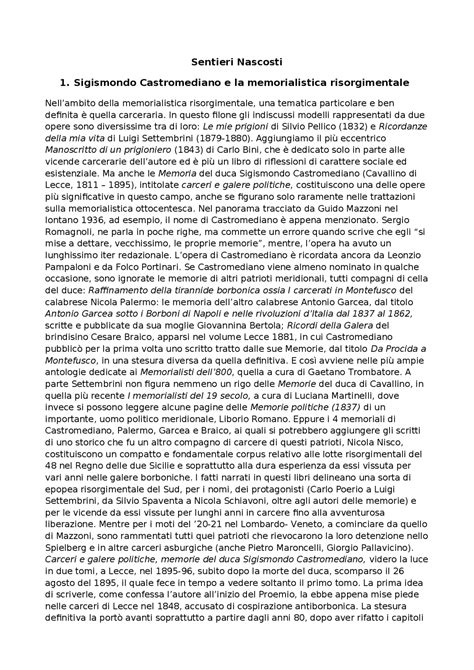 Riassunto Su Sentieri Nascosti Docsity