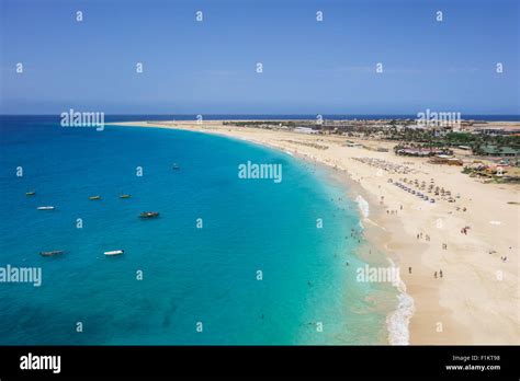 Aerial View Of Santa Maria Beach In Sal Island Cape Verde Cabo Verde