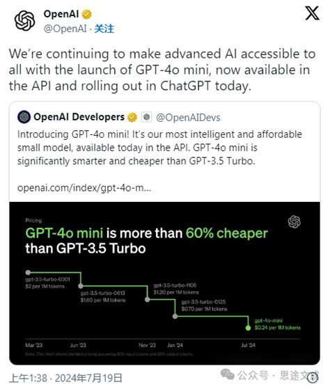 Openai 刚刚发布ai模型 Gpt 4o Mini ，免费版chatgpt无限制使用！gpt5官网gpt5充值gpt5注册教程