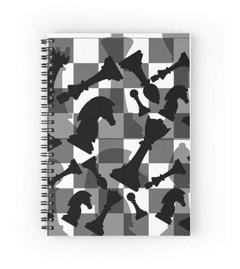Chess Pieces Spiral Notebook High Quality Print