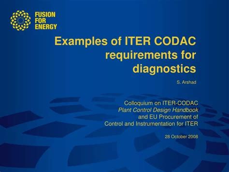 Ppt Examples Of Iter Codac Requirements For Diagnostics Powerpoint Presentation Id 9099416