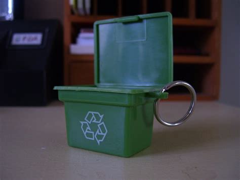 Susans Mini Talk Mini Recycle Bin Keychain