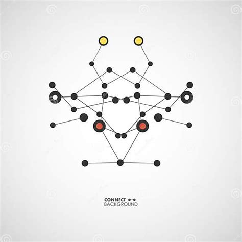 Network Vector Abstract Figure Design Pattern With Connect Dots And Lines Stock Vector