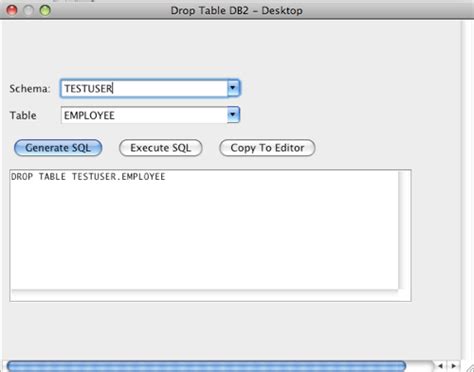 DB2 Drop Table