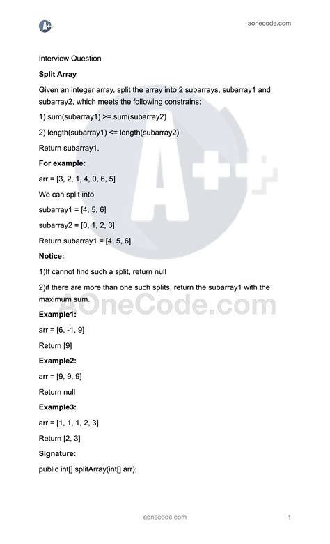 Amazon Interview Questions Aonecode