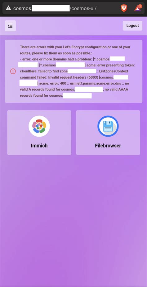 let s encrypt config error r cosmosserver