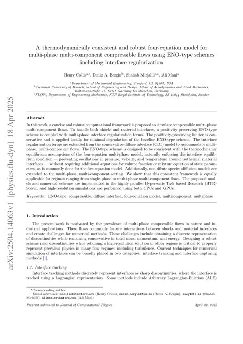 (PDF) A thermodynamically consistent and robust four-equation model for multi-phase multi ...