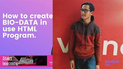 how to create bio data in use html youtube