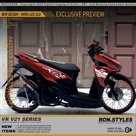 Vrv21 CUTTING STICKER STRIPING VARIO LED OLD 125 150 STRIPING VARIATION
