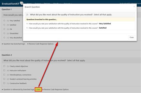 Branching Question Types Course Evaluations Surveys