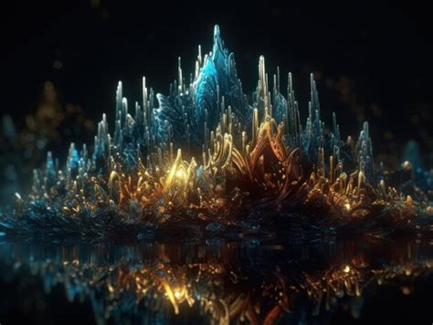 Premium AI Image An Endless Fractals Made Of Translucent Multicolored