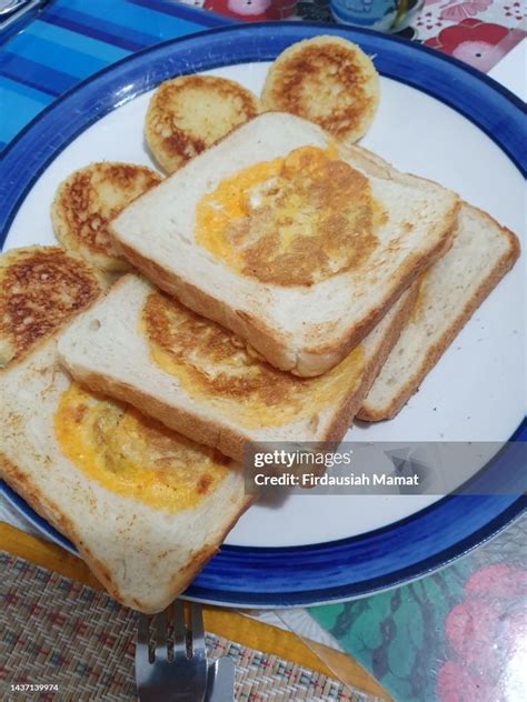 Toad In A Hole Or Toasted Bread With An Egg Cooked Into The Middle For