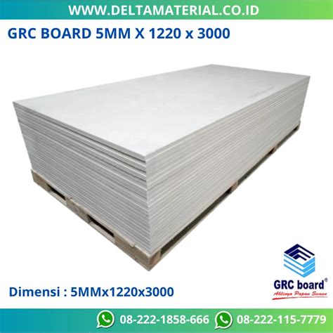 Grc Board 5mm X 1220 X 3000 Delta Material Indonesia