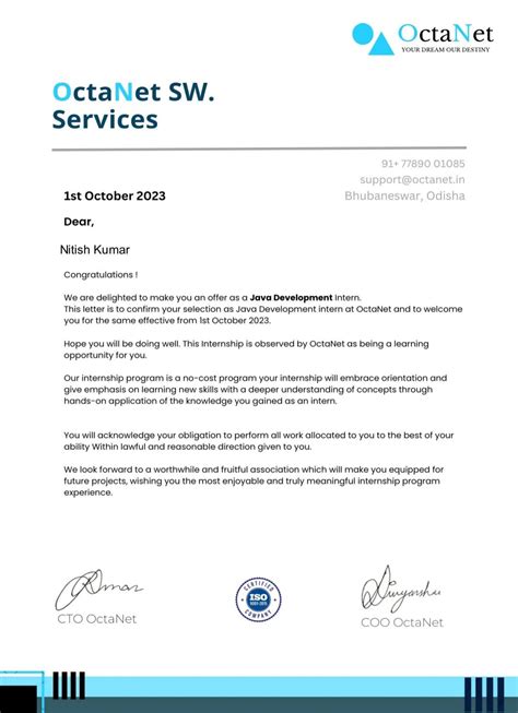 Javadevelopmentintern Octanetinternship Nitish Mehta