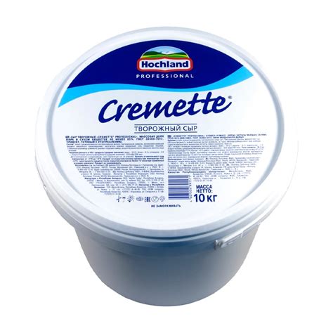 Творожный сыр "Cremette Professional", 65 %, 10 кг, Hochland – ImEx ...