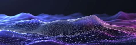Premium Photo Abstract Digital Particle Wave On Dark Background