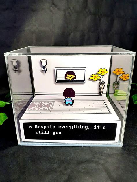 Undertale Despite Everything Cube Diorama 3d Videogame Etsy Shadow