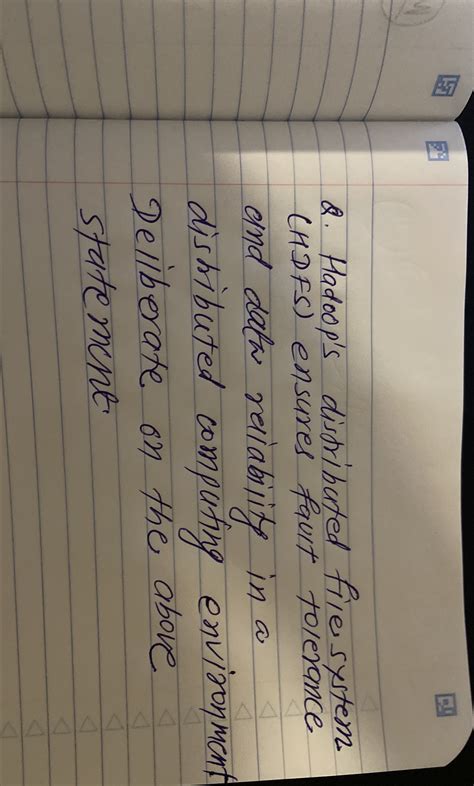 Solved Hadoops Distributed File System Hdfs Ensures Fault