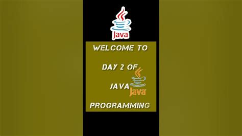 2 Day Of Java Programming Java Javatutorial Coding Youtube