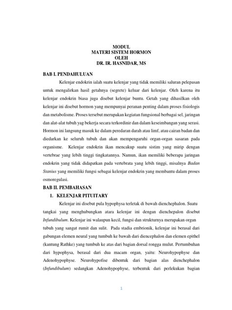 Modul Sistem Hormon Pdf