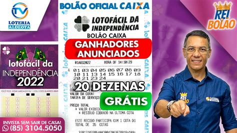 BolÃo De 20 Dezenas GrÁtis Para LotofÁcil Da IndependÊncia 2022 Videos