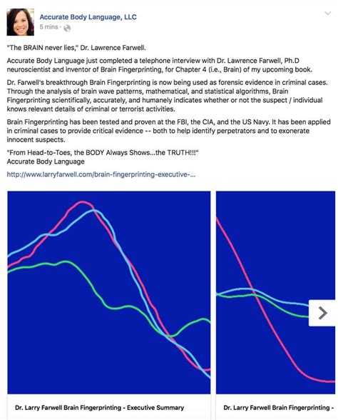 The Brain Never Lies Dr Lawrence Farwell Accurate Body Language Just Completed A Telephone