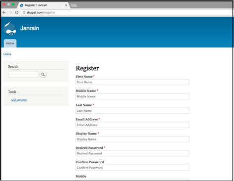 Forms As Block Drupal Connector For Janrain Identity Cloud Drupal
