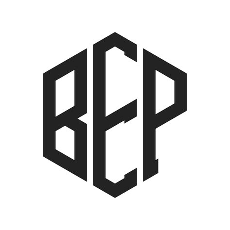 Premium Vector Bep Logo Design Initial Letter Bep Monogram Logo Using Hexagon Shape