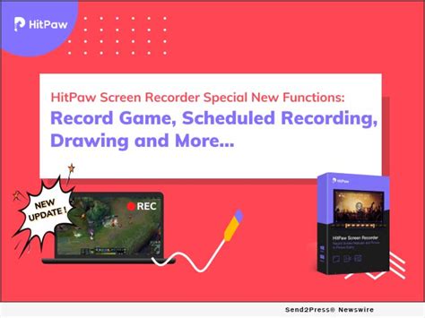 Hitpaw Announces Updated Screen Recorder Software V1 1 0 With Built In Game Recorder