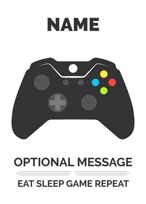 Personalised Xbox Controller Gamer Card Personalised Xbox Controller Gamer Card