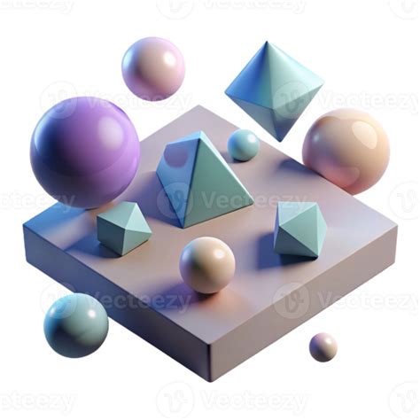 dramatic contemporary a field of floating geometric shapes casting