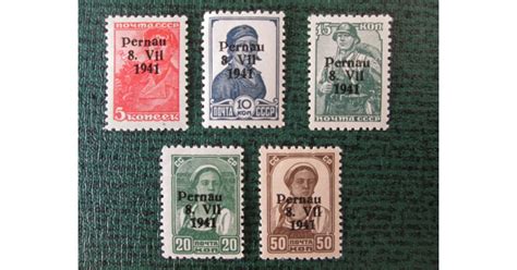 Germania Ocupatie Pernau 1941 Serie Neuzata Cu Guma Arhiva Okazii Ro