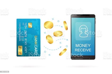 돈 전송 하거나 온라인 뱅킹 개념 벡터 일러스트 레이 션입니다 Virtual Store에 대한 스톡 벡터 아트 및 기타 이미지