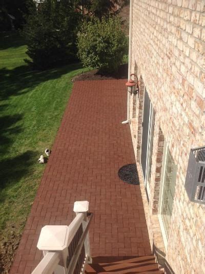 Concrete Patio Transformed With Paver Overlay Concrete Patio Paver