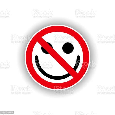 금지 기호 금지된 미소에 서명합니다 벡터 이미지입니다 흰색 배경에 격리된 개체입니다 격리 0명에 대한 스톡 벡터 아트 및 기타 이미지 Istock