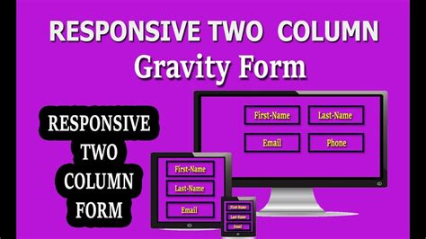 responsive gravity forms । responsive two column form with gravity