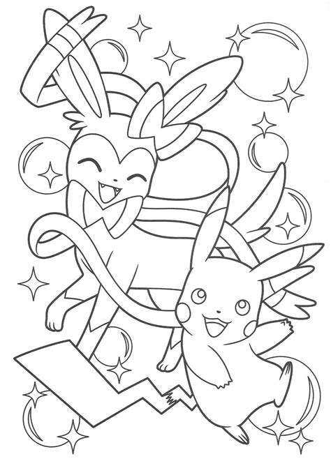 Cute Sylveon Coloring Pages Pdf Free