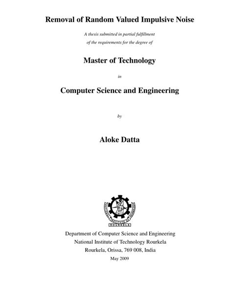 Pdf Removal Of Random Valued Impulsive Noise