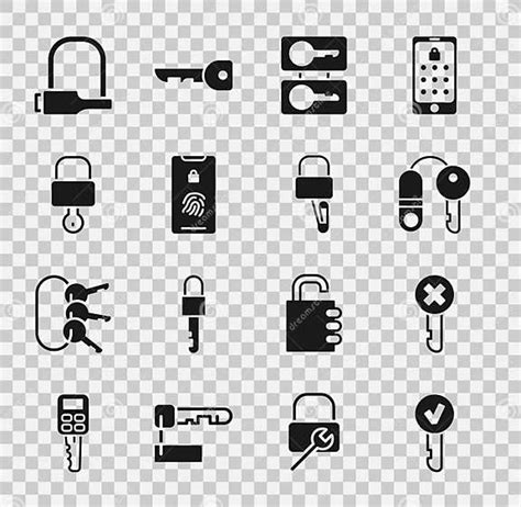 Set Key Wrong Key House With Casting Keys Mobile Fingerprint Scan