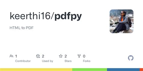 Github Keerthi16pdfpy Html To Pdf