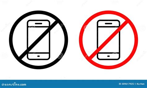 Turn Off Mobile Phone Icon Vector No Smartphone Sign Stock Vector
