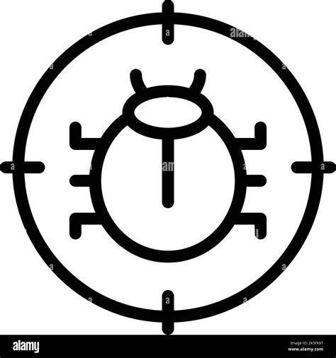 Bug Detection Icon Outline Vector Online Security Mobile Protocol