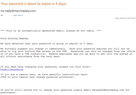 Email Users That Their Password Is Expiring Security Spiceworks