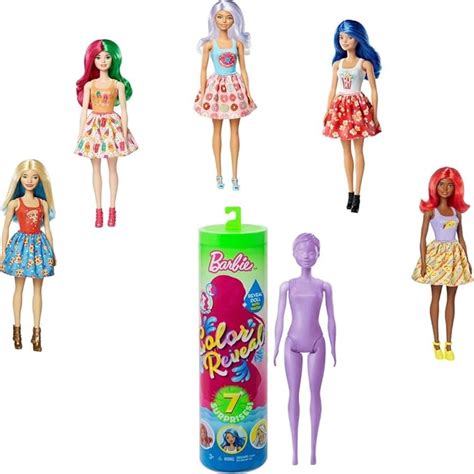 Amazon Com Barbie Color Reveal Doll With Surprises Water Reveals Dolls Look Creates Color
