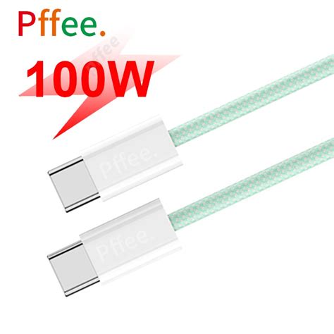 Pffee 100w Usb C To Type C Cable Super Charge 100w Pd Fast Charging For