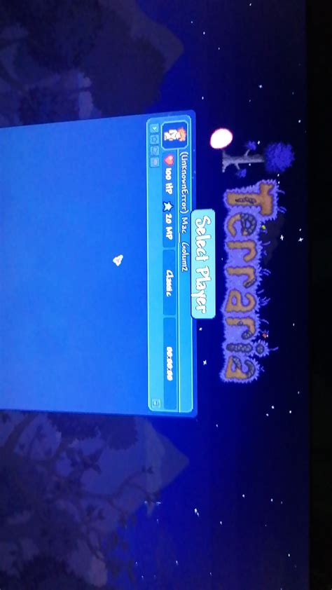 My Characters Keeps Getting Unkwon Errors Rterraria